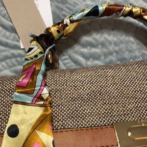 Calin collection | Bags | Calin Vegan Leather Trim Woven Body Handbag ...